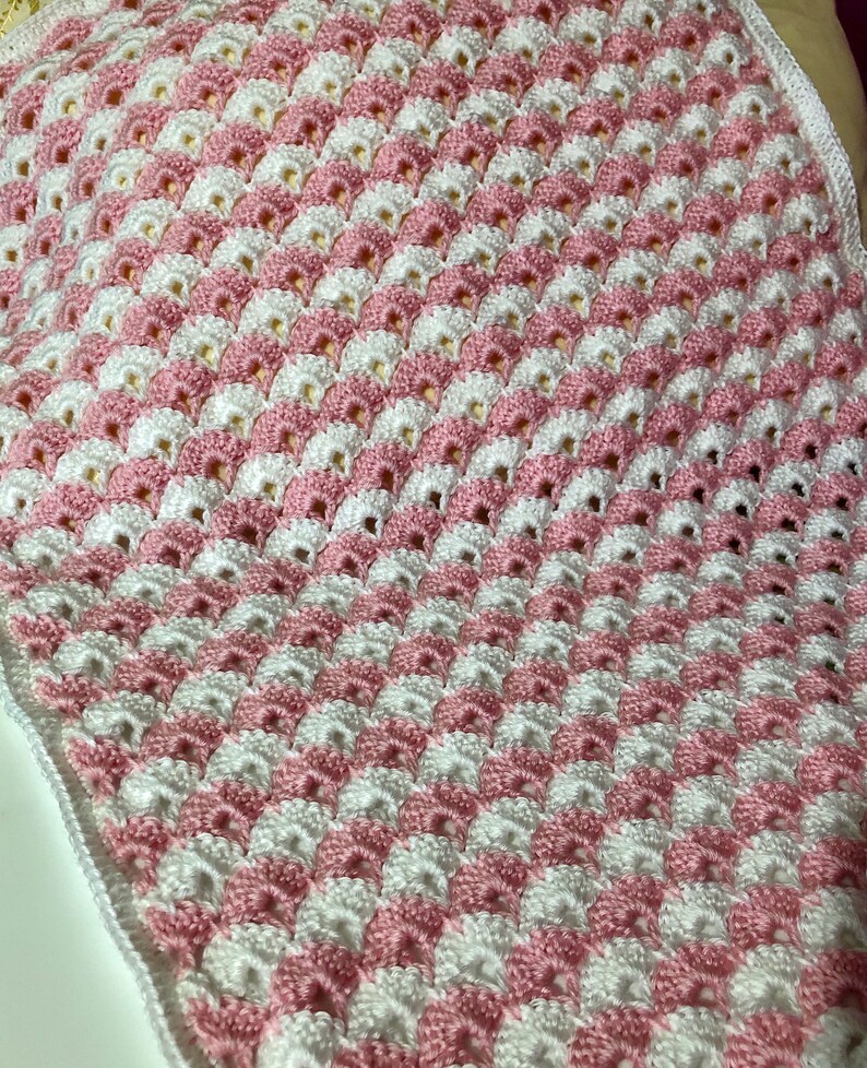 Lacy Shell Crochet Baby Blanket Pattern: Easy Heirloom Design (PDF ...