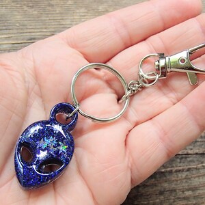 Alien Head Keychain / Bagclip. Choose One, Two or All Handmade Resin ...