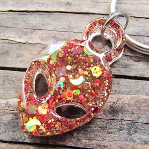 Alien Head Keychain / Bagclip. Choose One, Two or All Handmade Resin ...