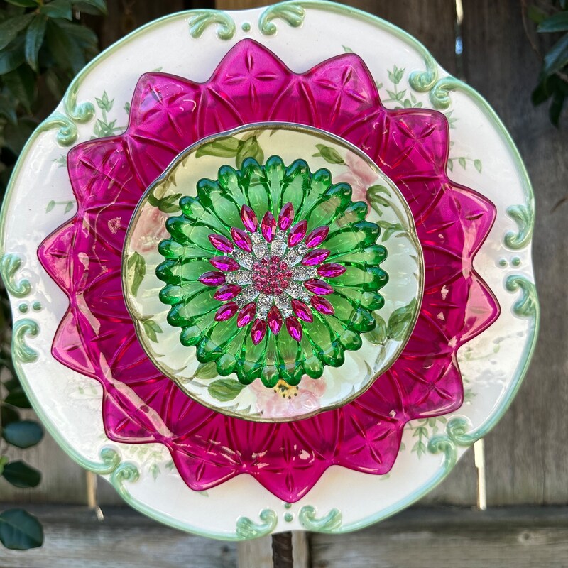 Glass Plate Flower - Etsy