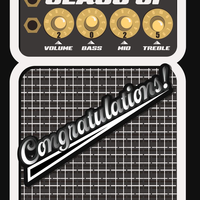 Guitar Congratulations Card - Etsy