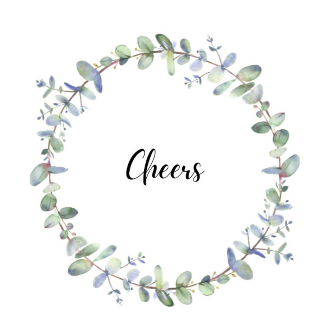 Cheers - PDF Digital File - Ready to Print Sticker Label - Etsy