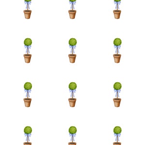 Topiary With Bow - PDF Digital File - Ready to Print Sticker Label - Etsy