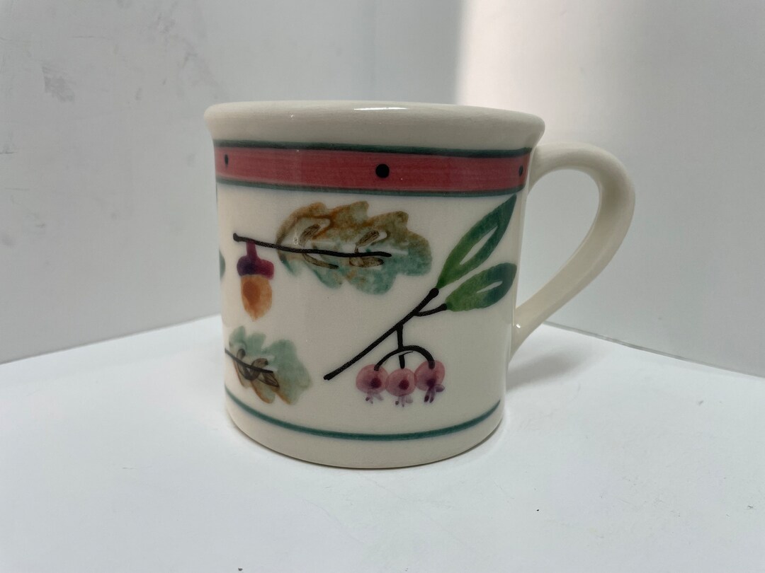 HARTSTONE Pottery Stoneware 14 Oz. Coffee Cup/mug WOODLAND Acorns Oak ...