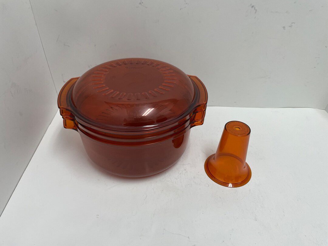 Tupperware Stack Cooker 5 Piece Set Microwave Cooking Tupperwave AMBER ...