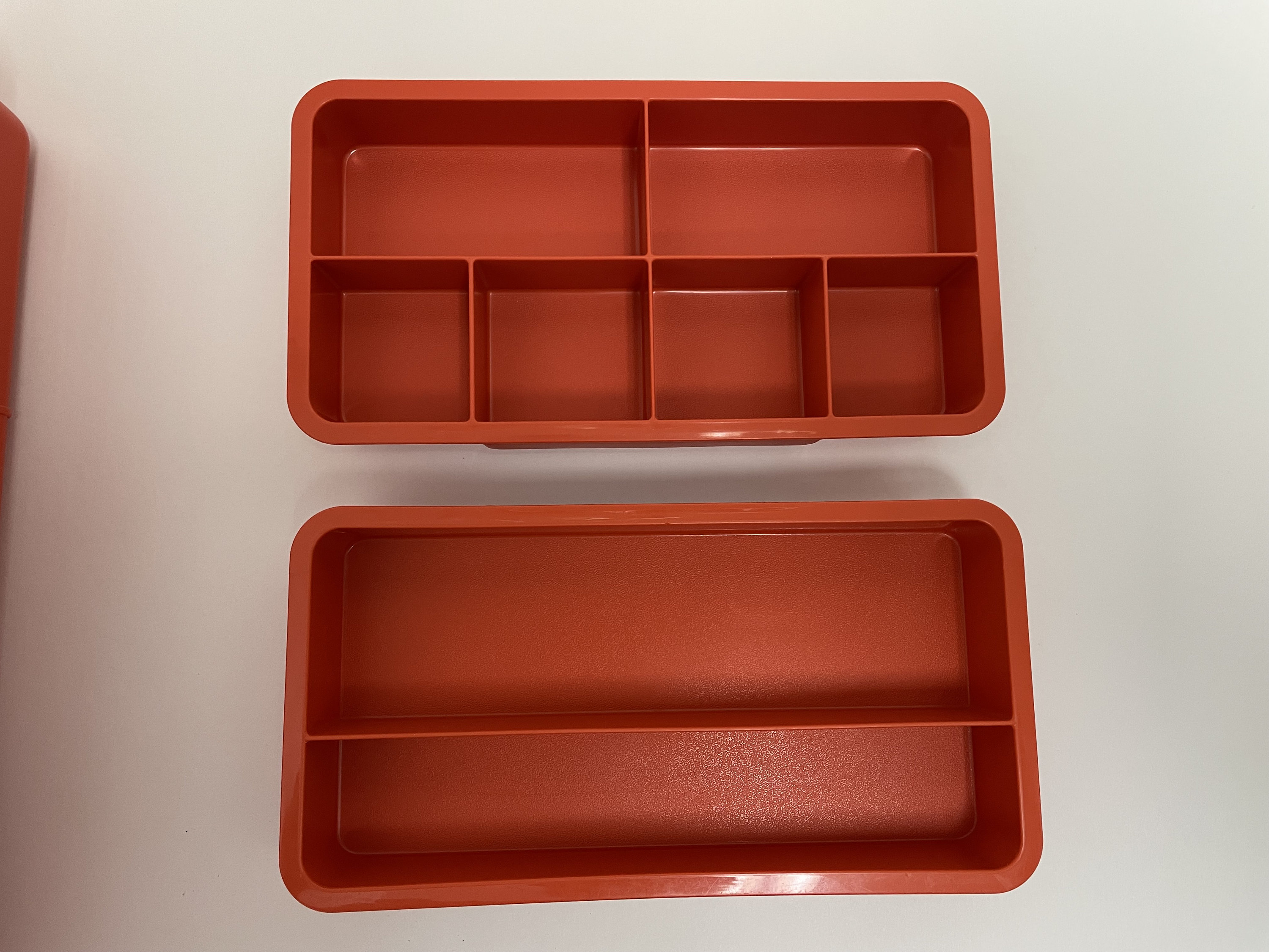 TUPPERCRAFT by TUPPERWARE Orange Craft Box Tackle Organizer Container ...
