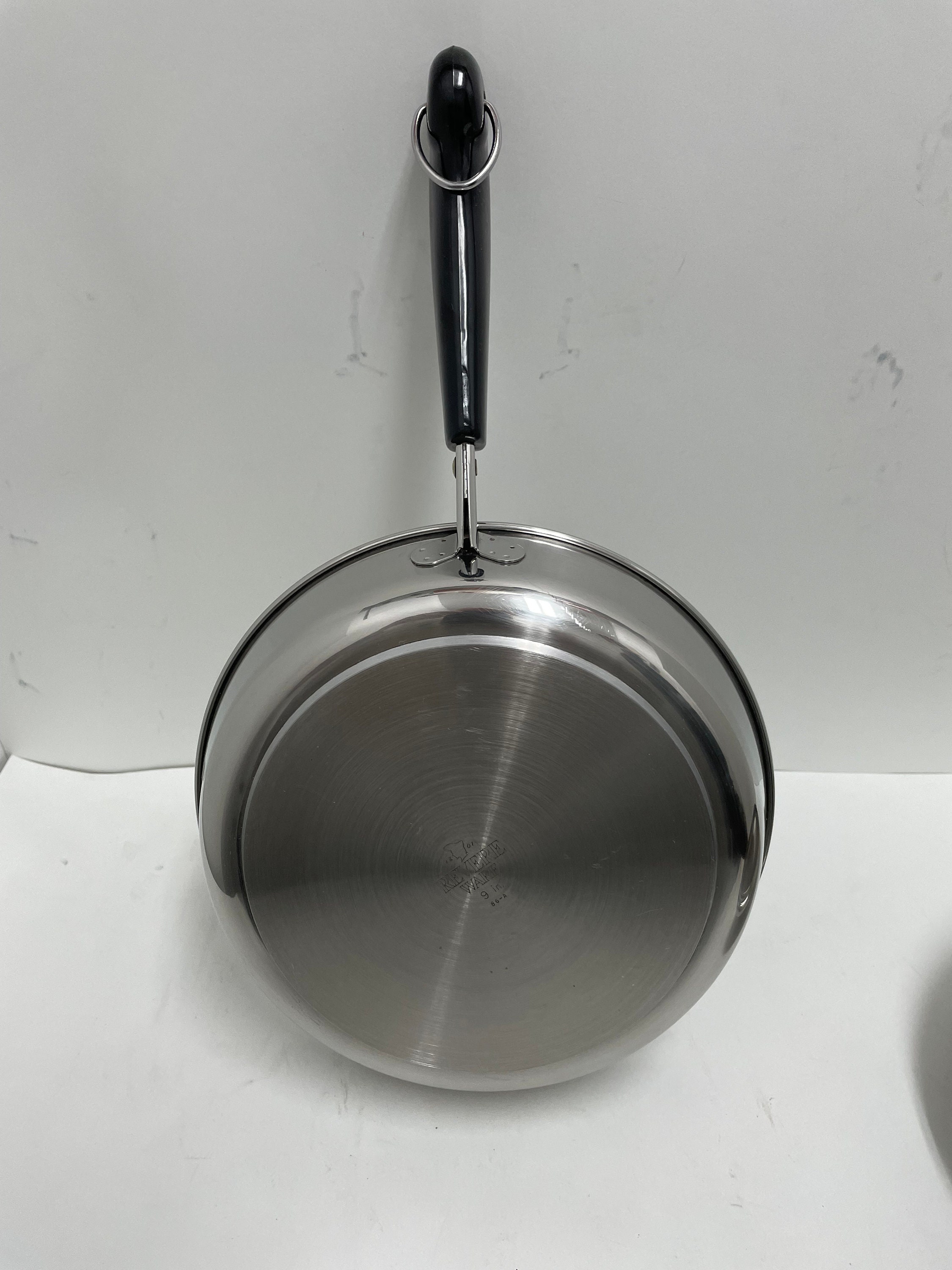 1801 REVERE WARE Stainless Steel Tri-ply Disc 9 Fry Pan/skillet With ...