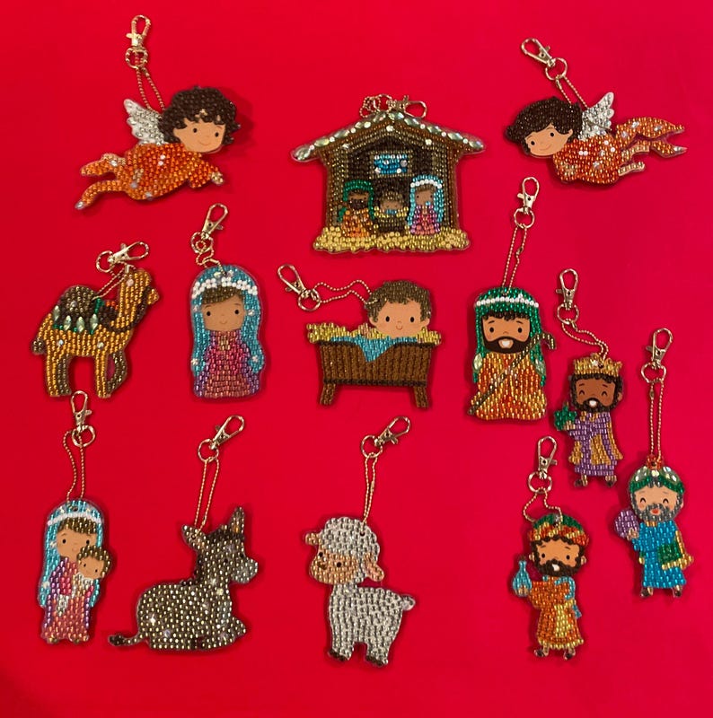 Diamond Art Completed Nativity Set - Etsy