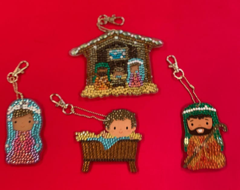 Diamond Art Completed Nativity Set - Etsy