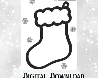 Christmas Stocking Template - Etsy