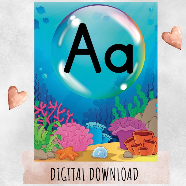 Ocean Reef Bubble Alphabet Printable Posters - Etsy Ocean Reef Bubble Alphabet Printable Posters - Etsy