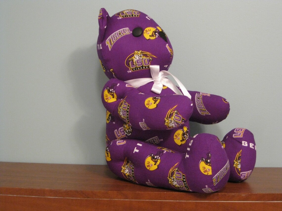 LSU Tigers Bear-college Bear Stuffed Bear Team Bear Handmade Bear ...