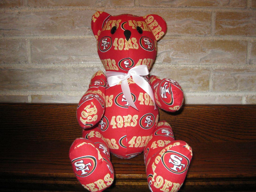 San Francisco 49ers Bear-nfl Bear Stuffed Bear Football Bear Handmade ...