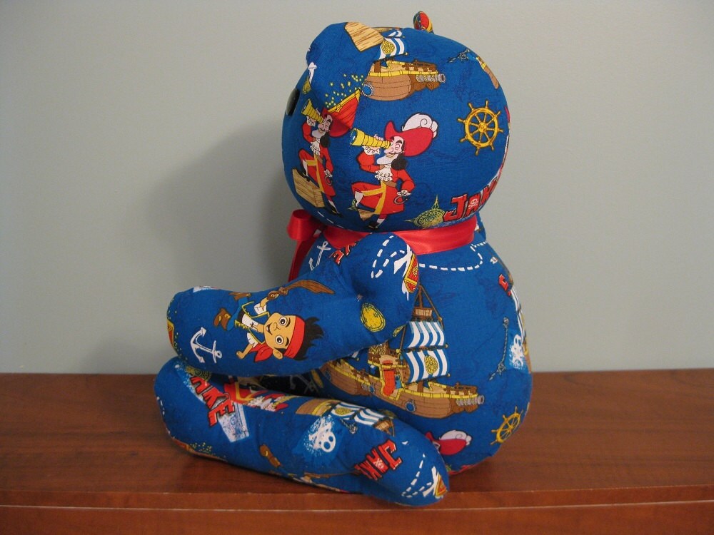 Jake and the Neverland Pirates Bear-stuffed Bear Novelty Bear Souvenir ...