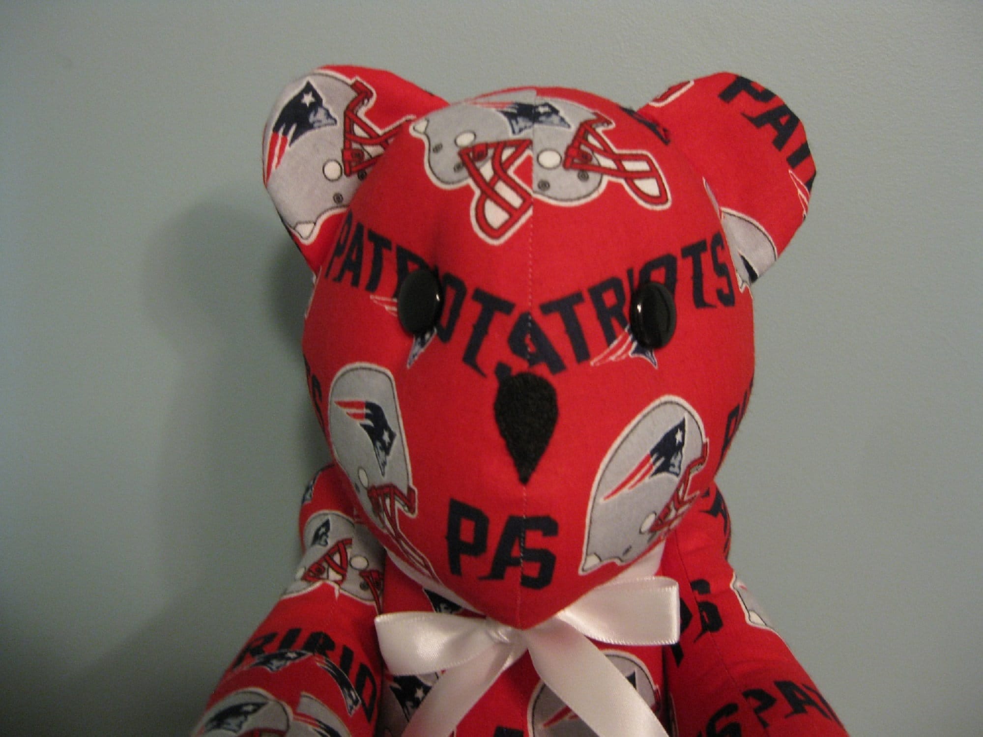 New England Patriots Bear Nfl Bear Stuffed Bear Football Bear Handmade ...