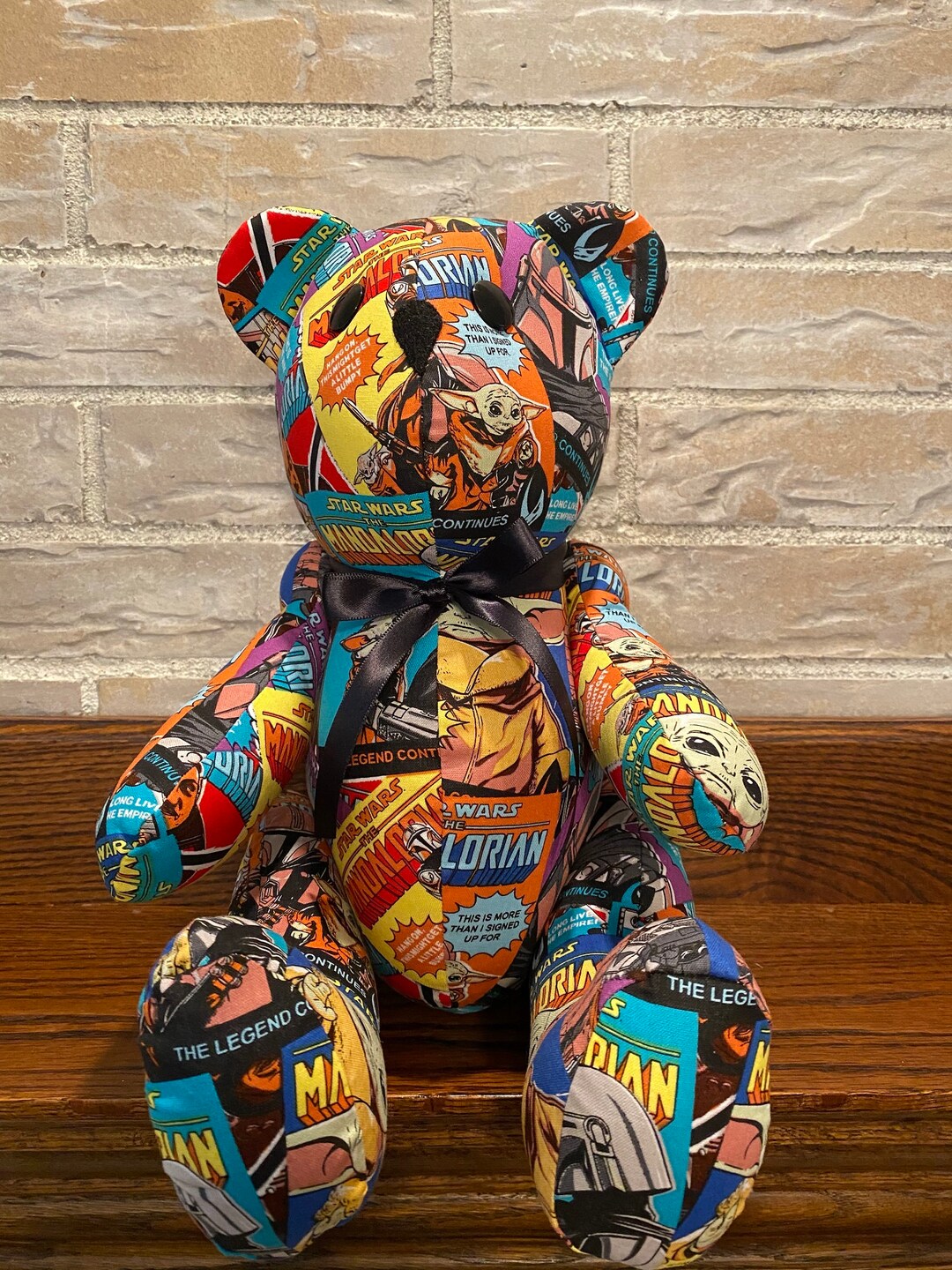 Star Wars-mandalorian Bear-comics Print-stuffed Bear Novelty Bear ...
