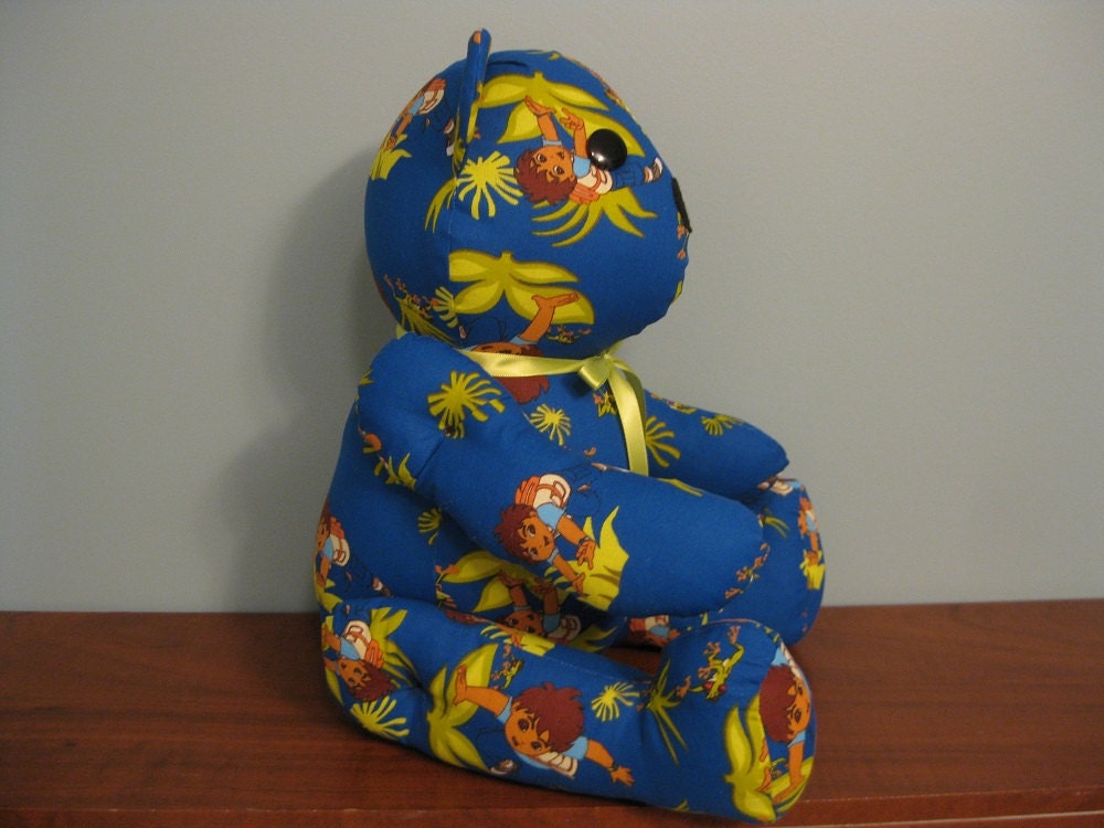 Go Diego Go Bear-stuffed Bear Novelty Bear Souvenir Bear Handmade Bear ...