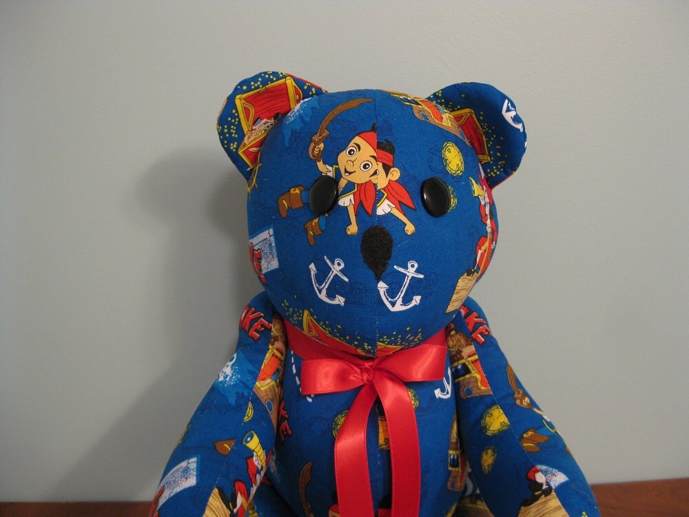 Jake and the Neverland Pirates Bear-stuffed Bear Novelty Bear Souvenir ...