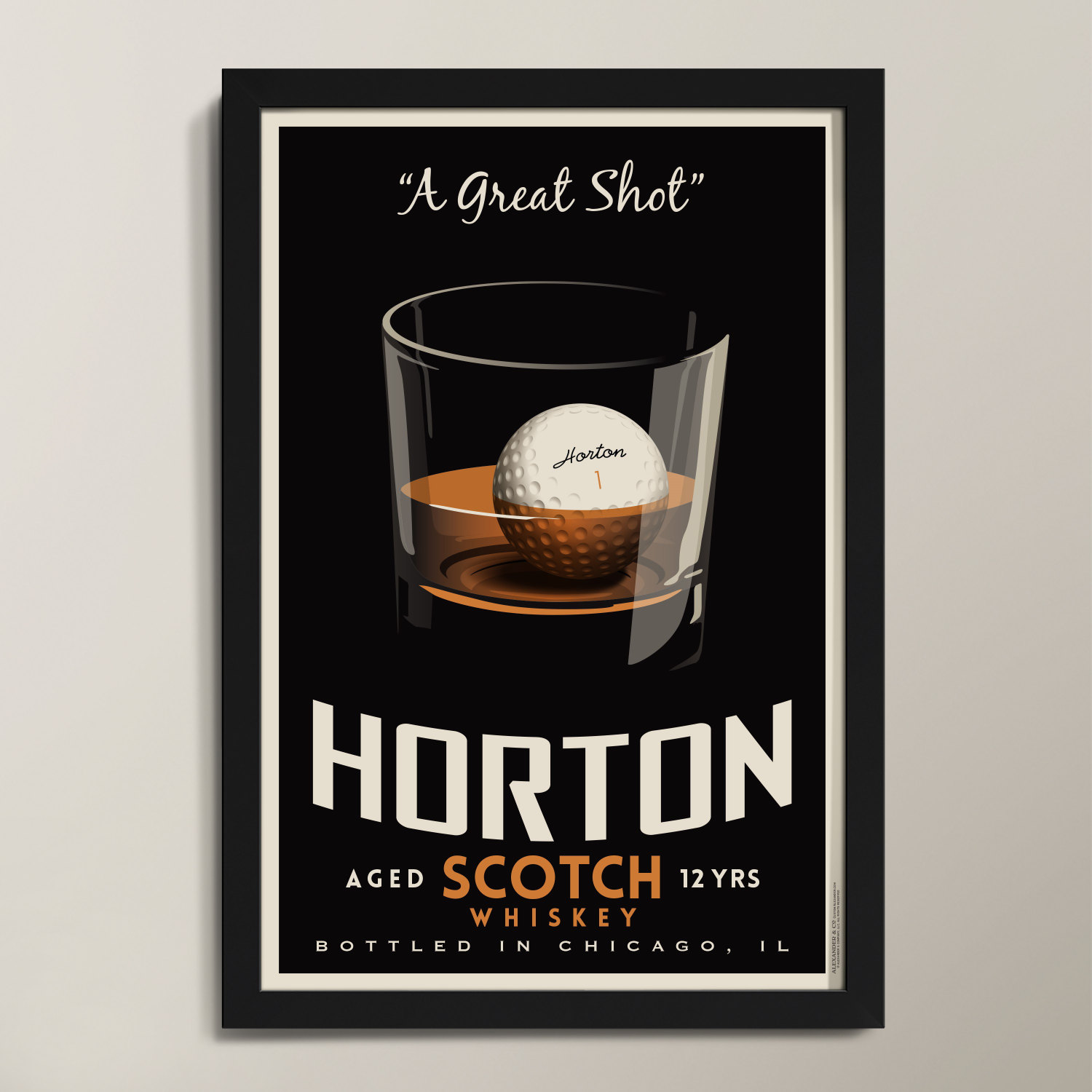 A Great Shot Golf / Whiskey / Bourbon Personalized 18x24 or 24x36 ...