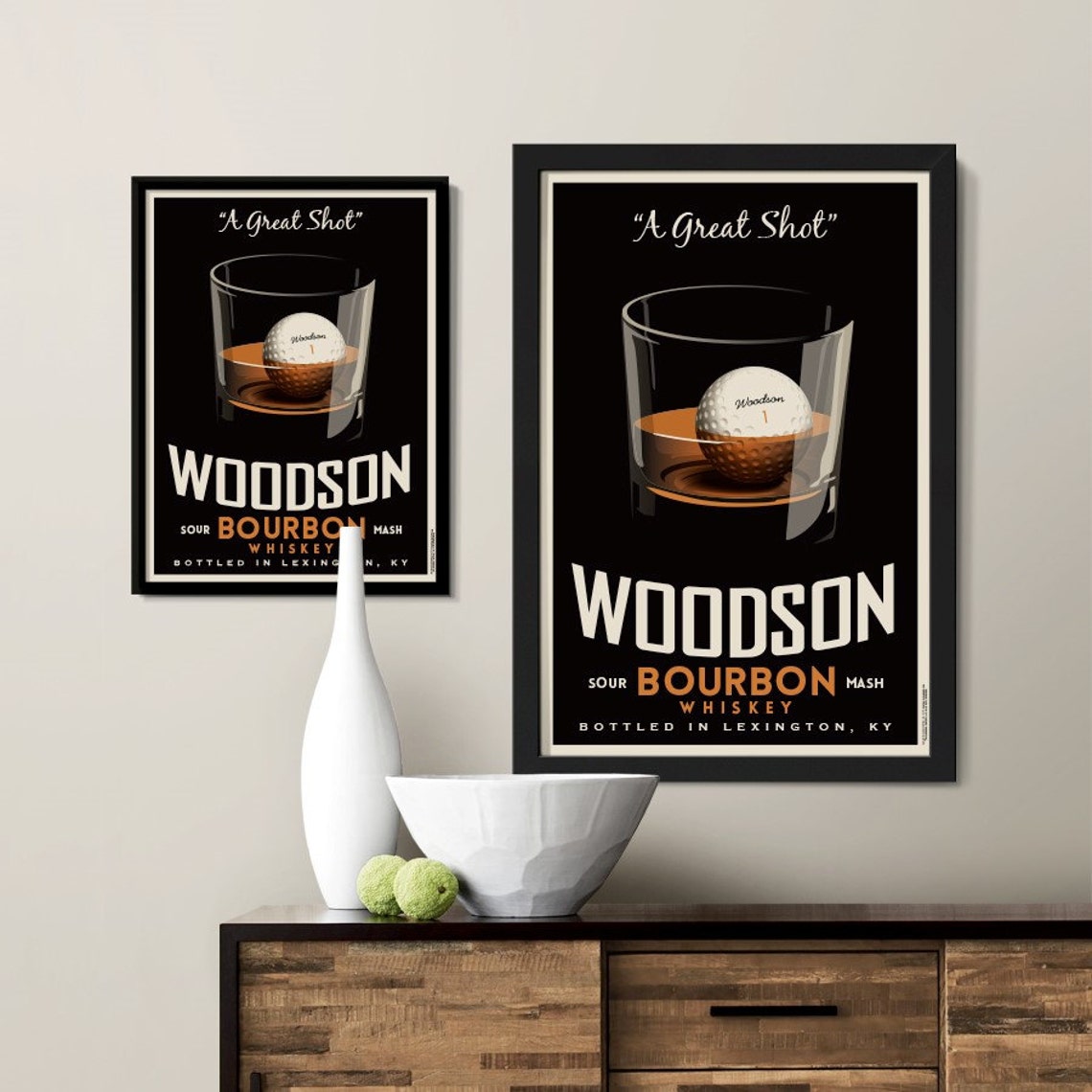 A Great Shot Golf / Whiskey / Bourbon Personalized 18x24 or 24x36 ...