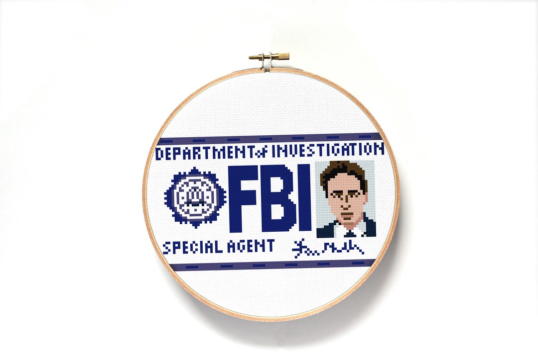 X Files Cross Stitch Pattern (PDF) | Fox Mulder ID - Etsy