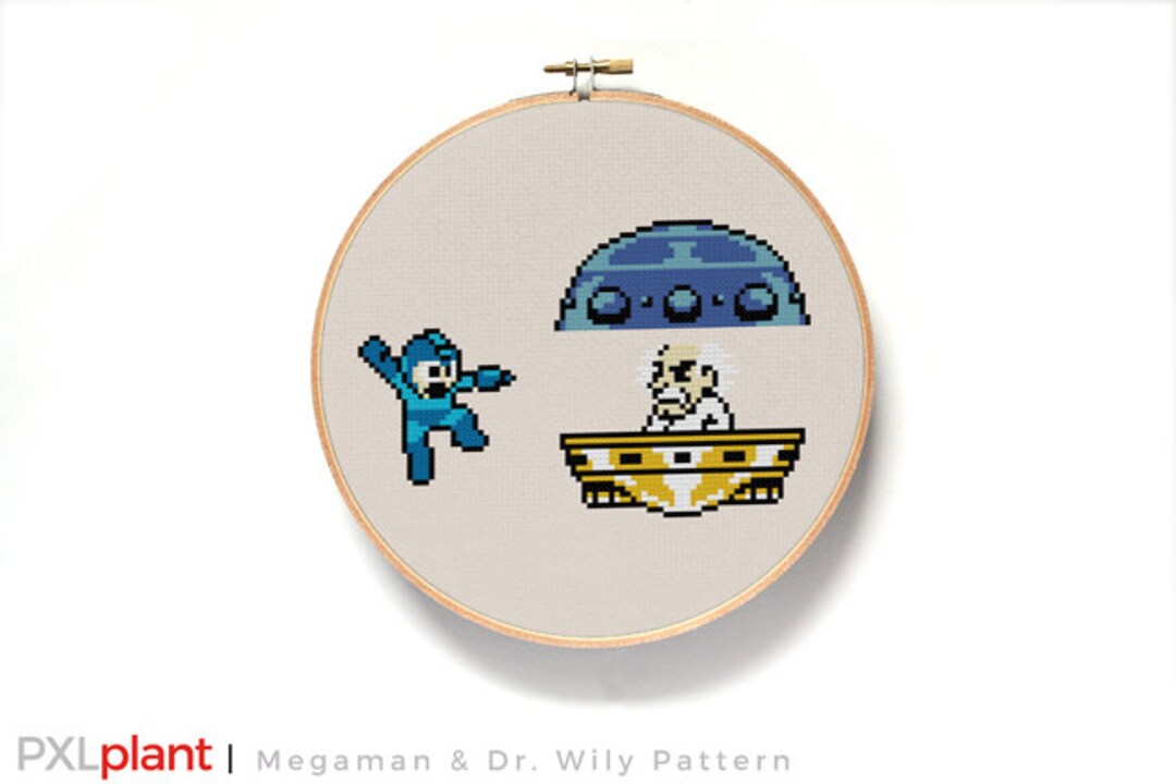 Mega Man Cross Stitch Pattern PDF 8 Bit Cross Stitch Pattern - Etsy