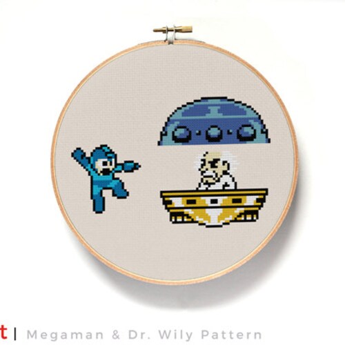 My Love for You is Mega Megaman Cross Stitch Pattern PDF - Etsy