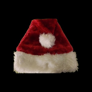 Deluxe Santa Hat Personalized Plush Christmas Embroidered Adjustable - Etsy