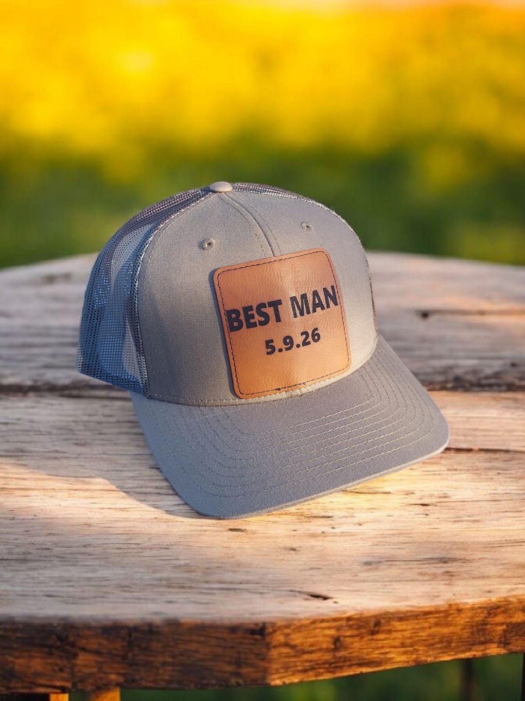 Custom Best Man Hat * Leather Patch Hat * Personalized Hat * Custom ...