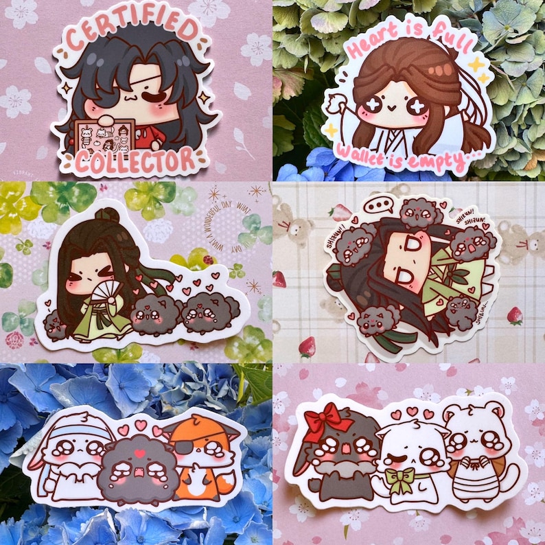 Mxtx Wangxian Bingqiu Hualian Vinyl Stickers Mdzs Tgcf Svss - Etsy