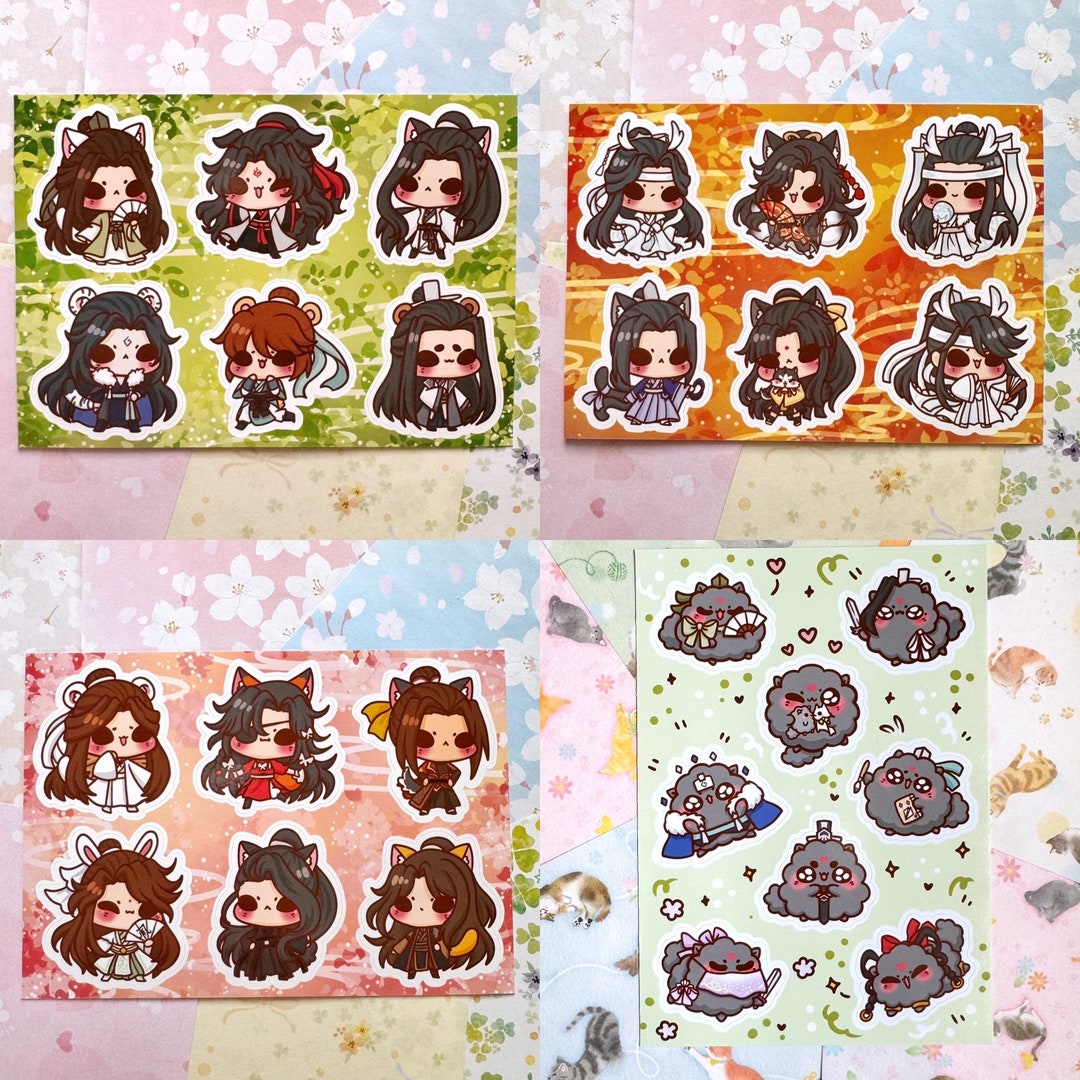 Mxtx Wangxian Bingqiu Hualian Vinyl Sticker Sheet Mdzs Tgcf Svss - Etsy