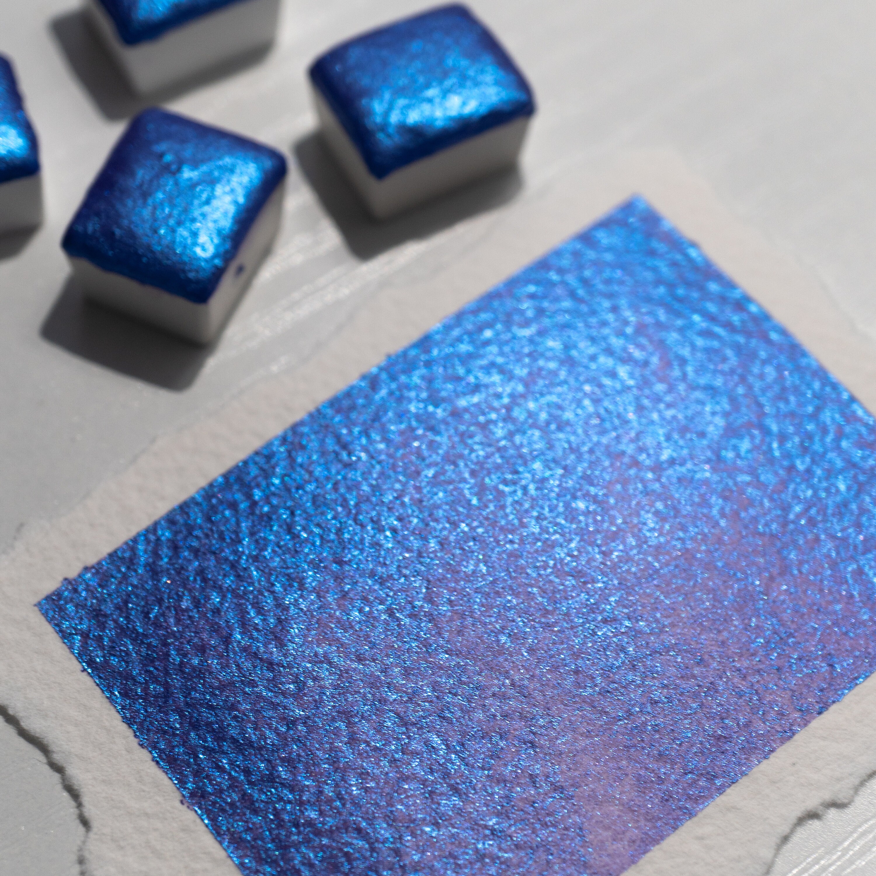 Lilac Blue - Shimmer Watercolor - Half Pan - Handmade Watercolor - Etsy