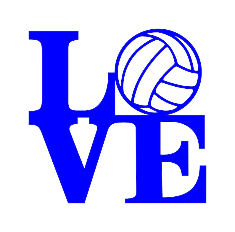 Love Volleyball Decal | Etsy