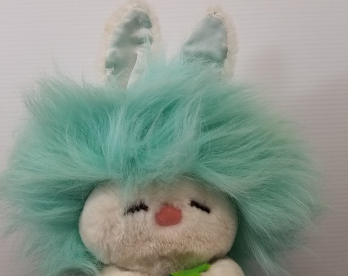 Vintage Dankin Frou Frou Bunny Plush Doll: Teal Hair, 1980s Toy - Etsy