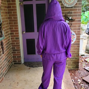 Vintage Wilson Purple and Hot Pink Hooded Hat Ladies Medium Running ...