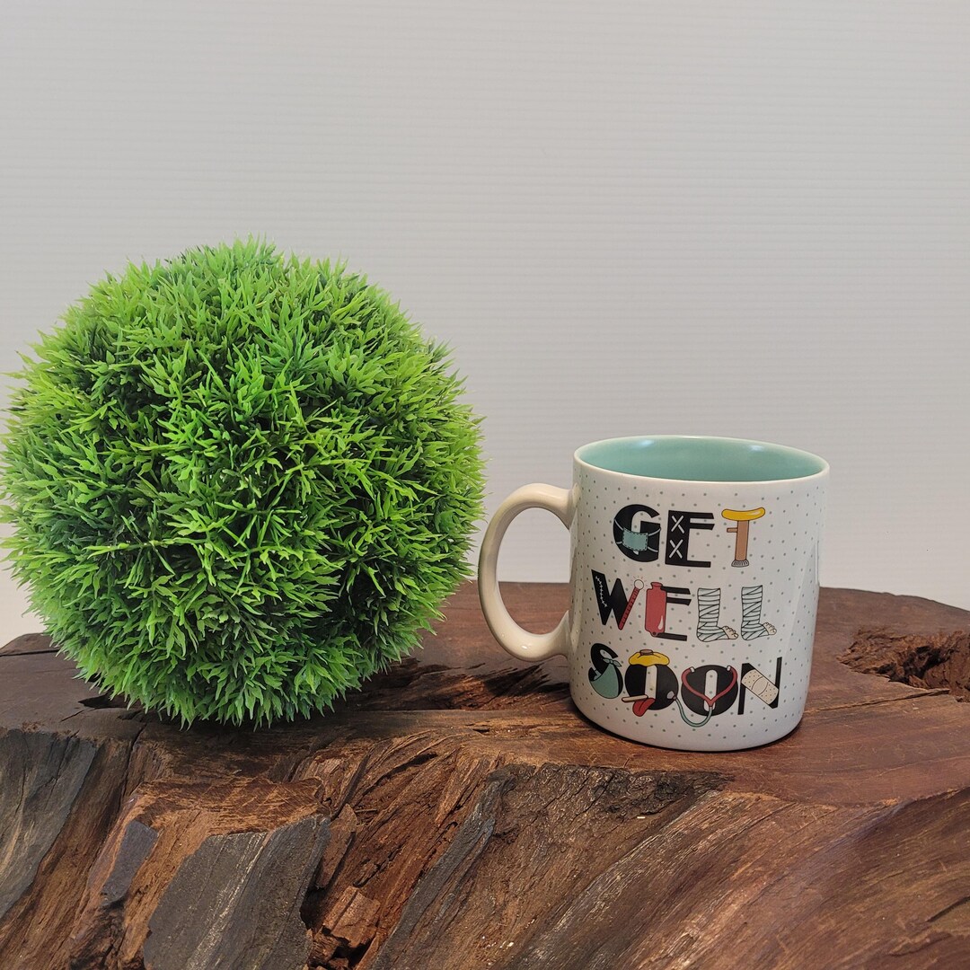 Vintage Get Well Coffee Mug, Fun Medical Bandages and Tools Get Well ...