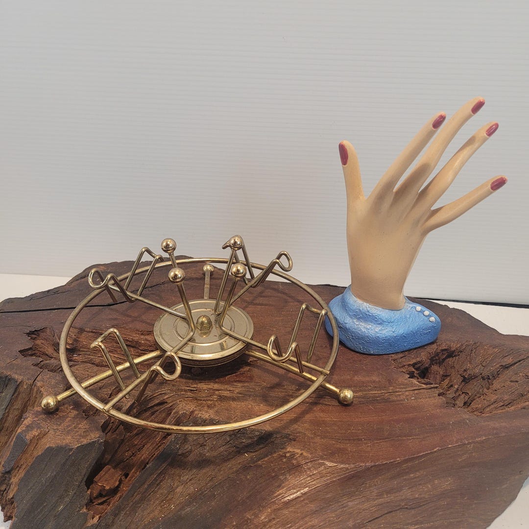 Vintage Pak-away Lazy Susan Cup Holder , Hazel Atlas Glass Company ...