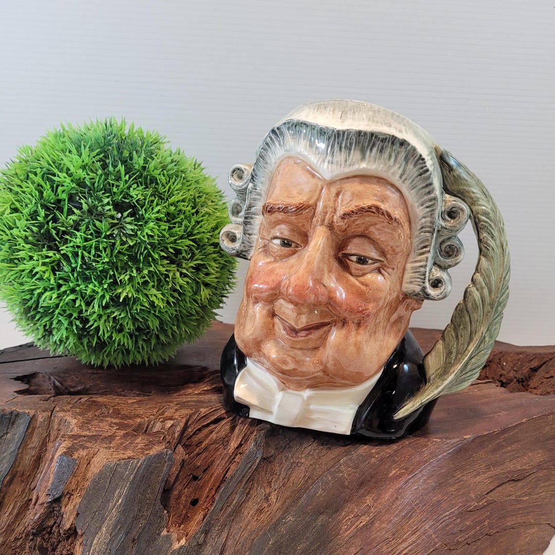 The Lawyer Ceramic Head Large Toby Jug , Face Ceramic Vase Royal ...