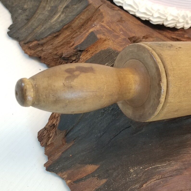 Vintage XL Wooden Rolling Pin Wooden XXL Non Moving Handle | Etsy