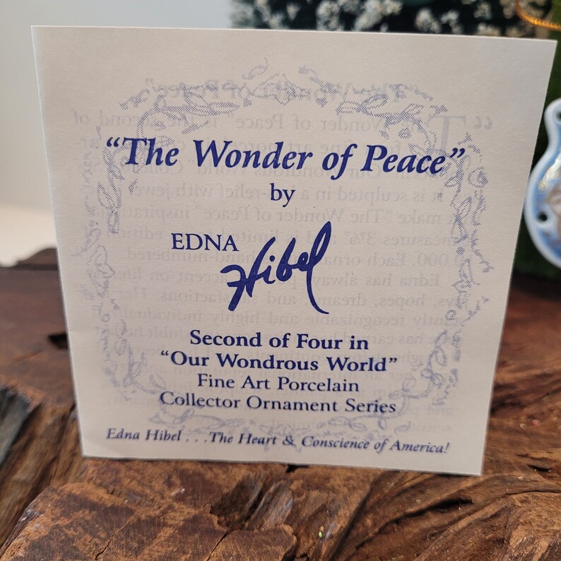 Lion and Lamb Edna Hibel Porcelain Ornament, the Wonder of Peace - Etsy