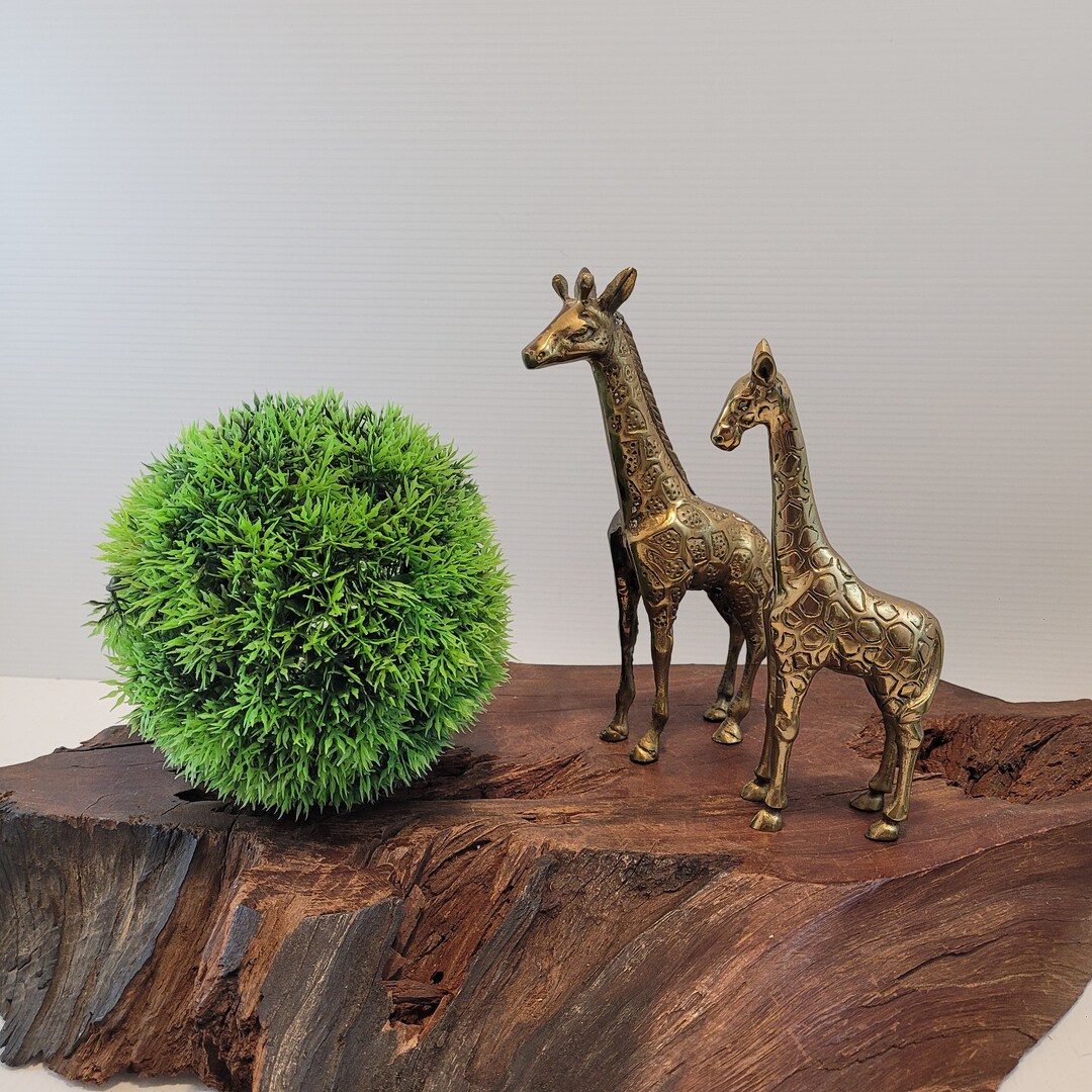 Vintage Giraffe Pair Brass Figures,andrea by Sadek Giraffe Pair in Gold Tone Antique Brass ...