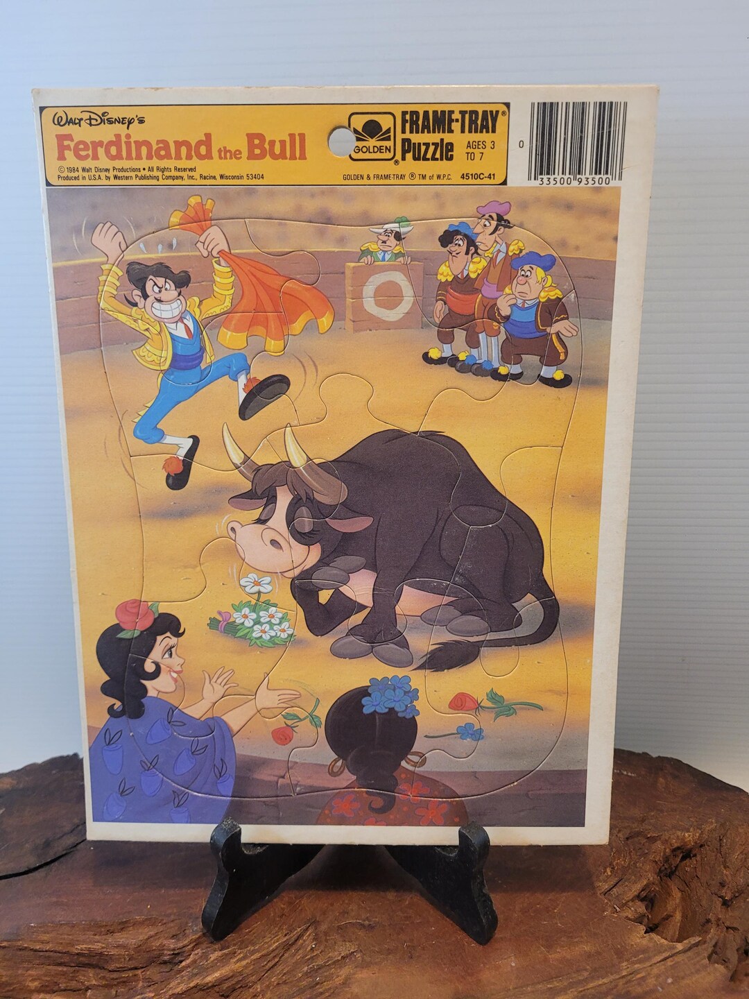 Walt Disney Ferdinand the Bull Puzzle Golden Frame-tray 9 Piece Puzzle ...
