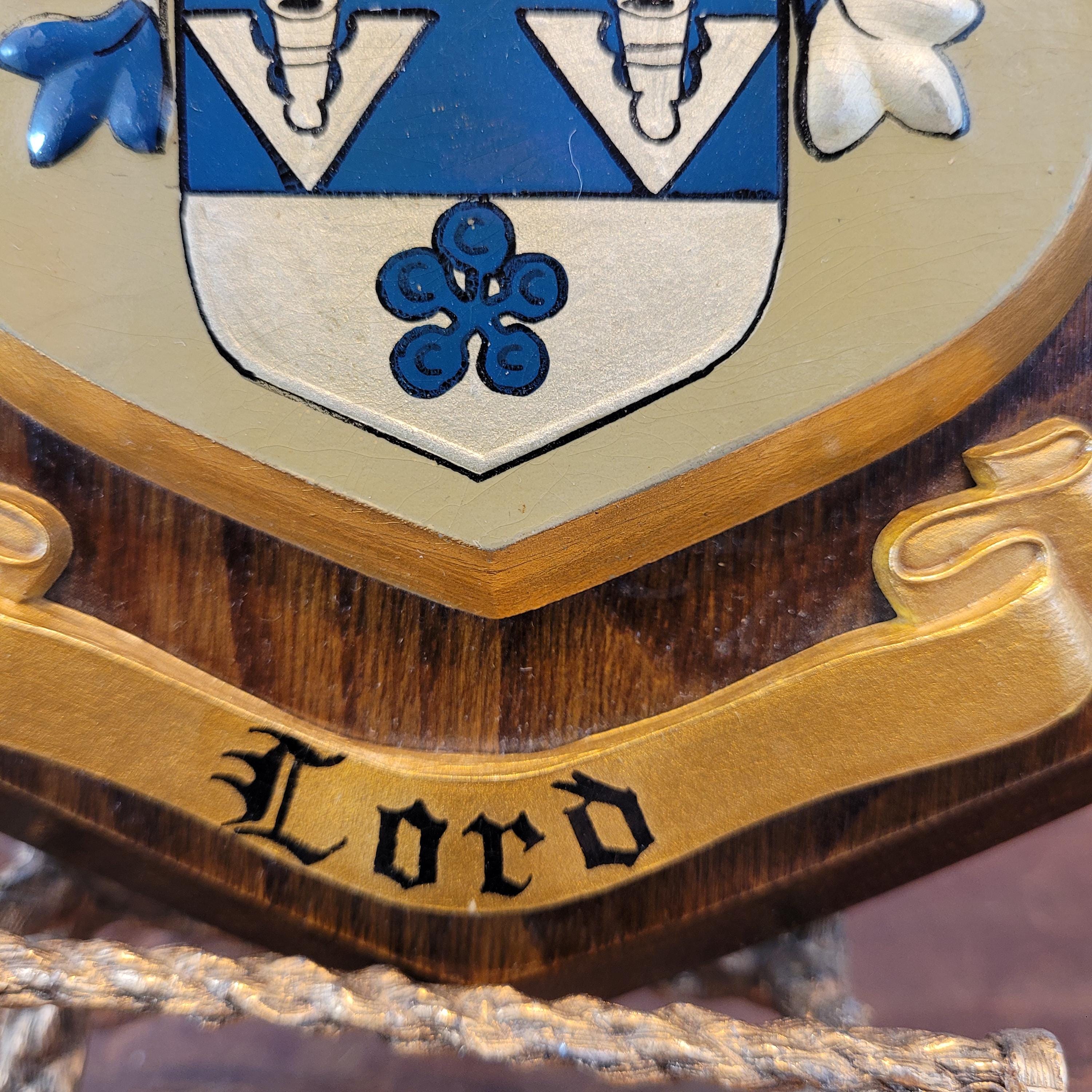 Vintage Family Crest for Lord, Made by York Insignia LTD - Etsy