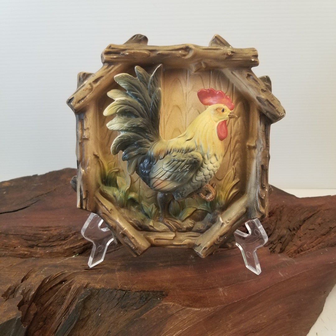 Rooster Raised Relief Ceramic Picture - Etsy