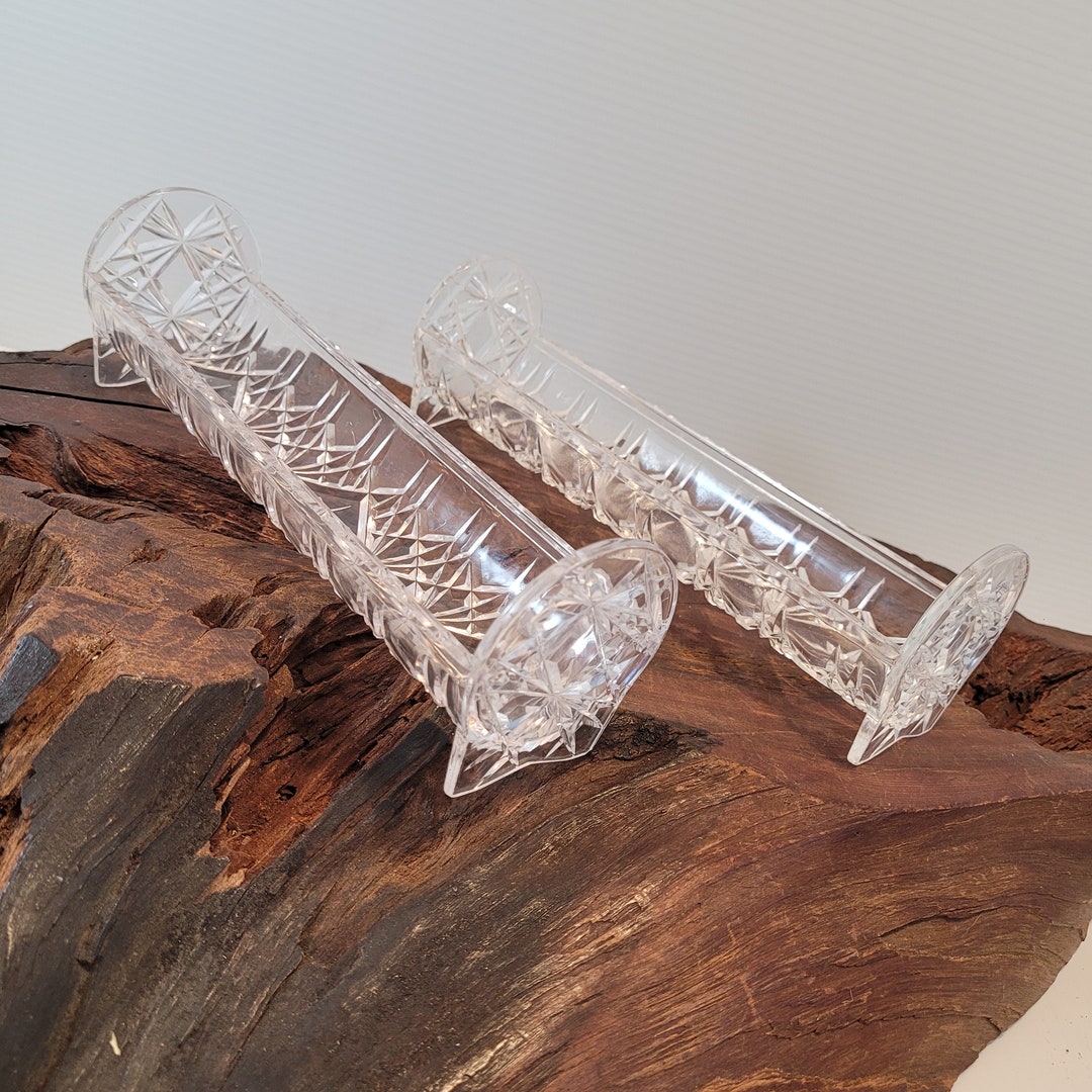 Vintage Lucite Faux Crystal Cracker Holder, Vintage Cut Crystal Look ...