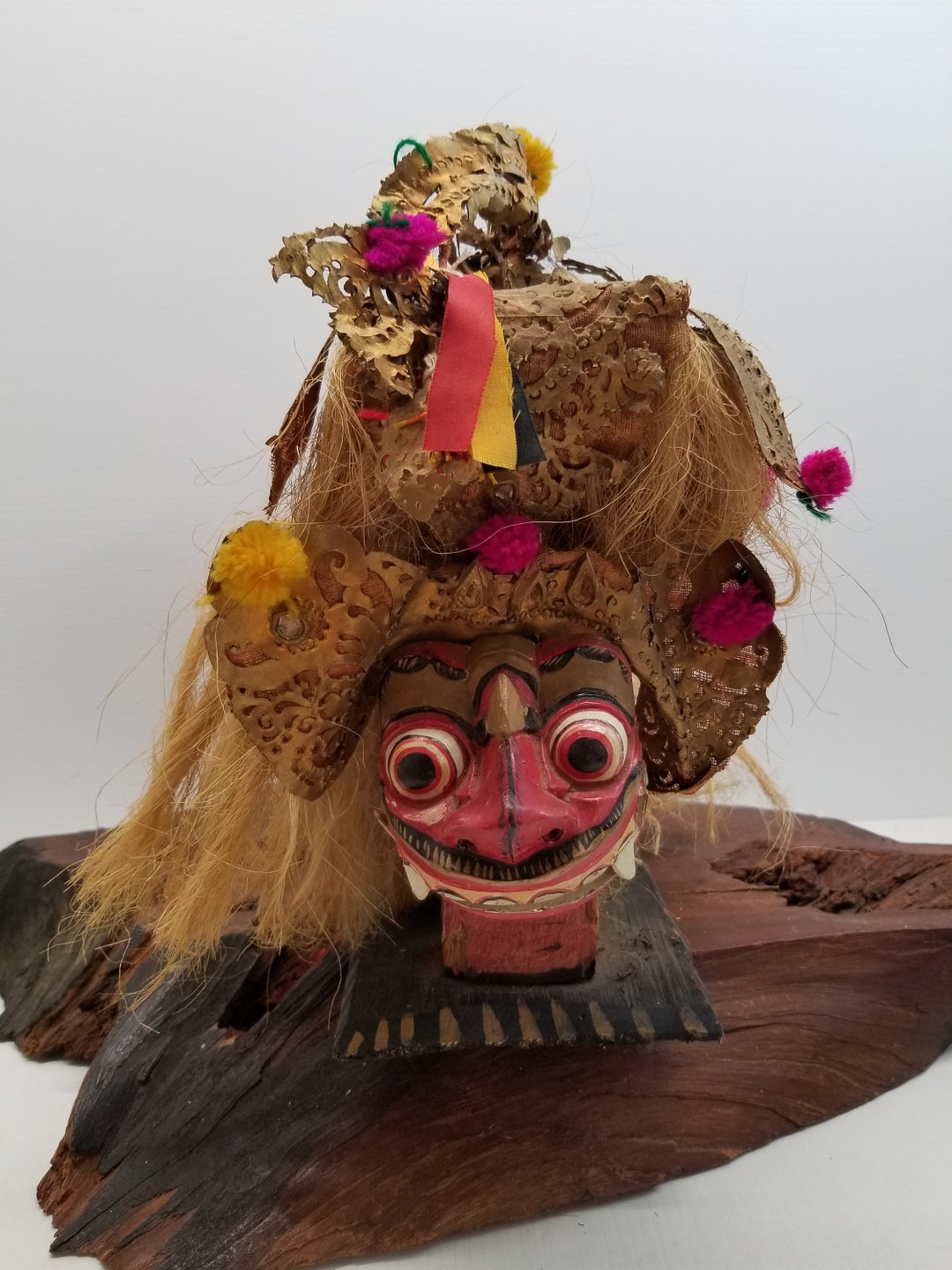 Balinese Primitive Straw Wood Paper Barong Festival Lion - Etsy