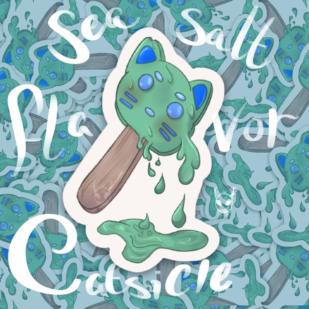 Sea Salt Flavor Catsicle Sticker - Etsy