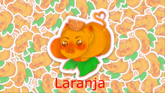 Laranja the Orange Piglet Sticker - Etsy