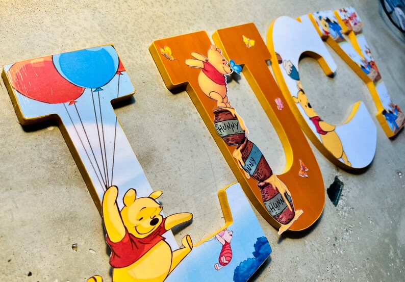 Original Pooh Lettering pricing per Letter - Etsy