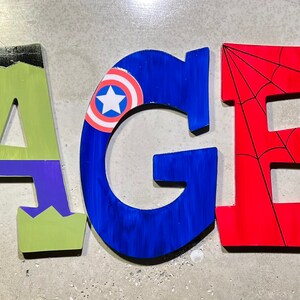 Superhero Lettering (pricing per Letter) - Etsy
